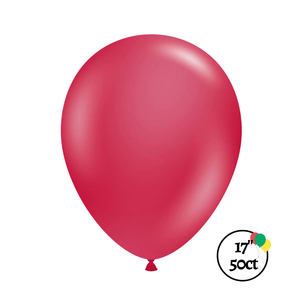 17" Tuftex Metallic Starfire Red - Valentina's Party World - Dulceria ...