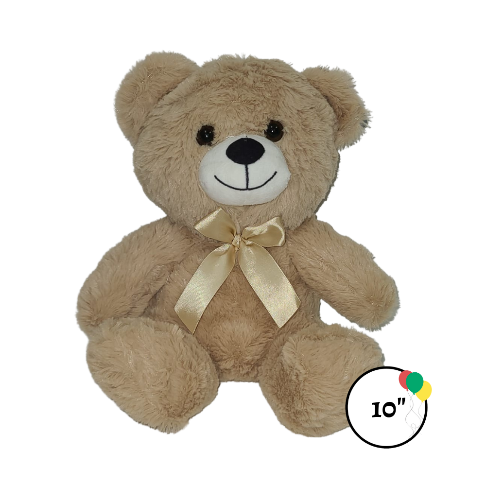 10" Beige Bear Plush - Valentina's Party World - Dulceria Importaciones ...