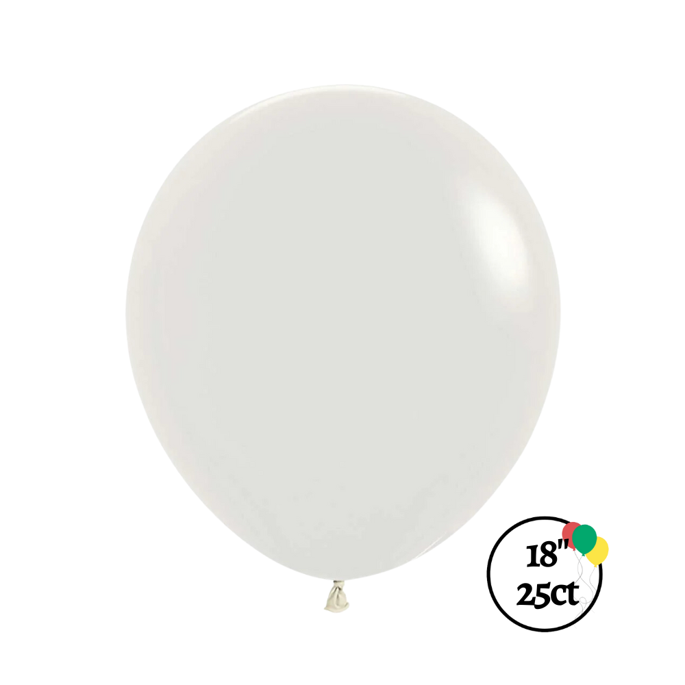 Sempertex 18" Pastel Dusk Cream 25ct Balloons - Valentina's Party World ...