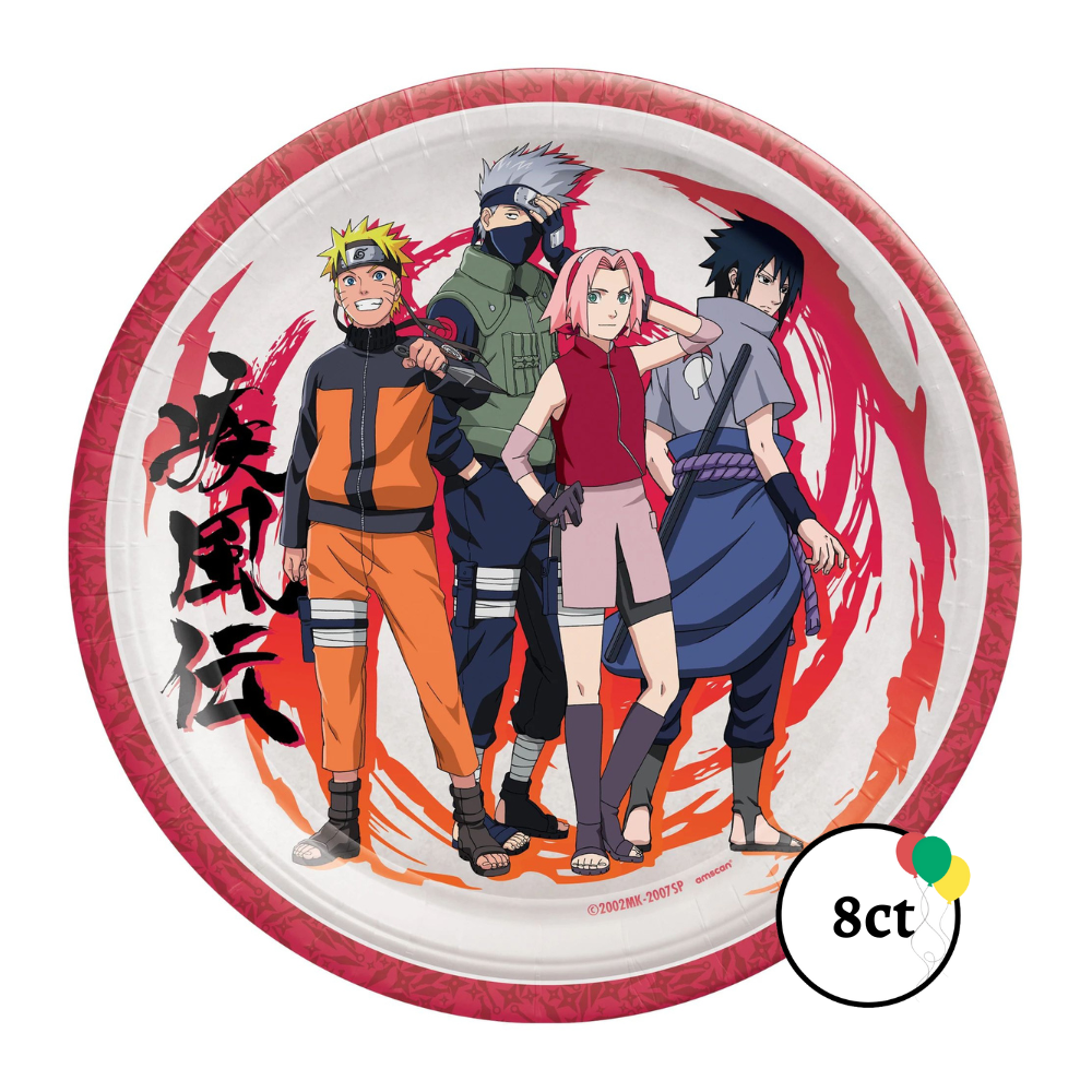 Naruto 9" Round Plates - Valentina's Party World - Dulceria ...