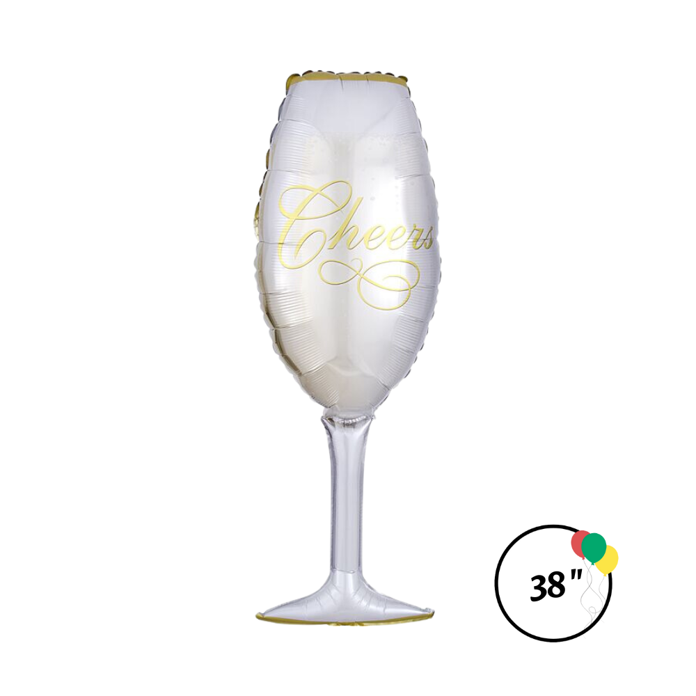 38" Cheers Champagne Glass Balloon - Valentina's Party World - Dulceria ...
