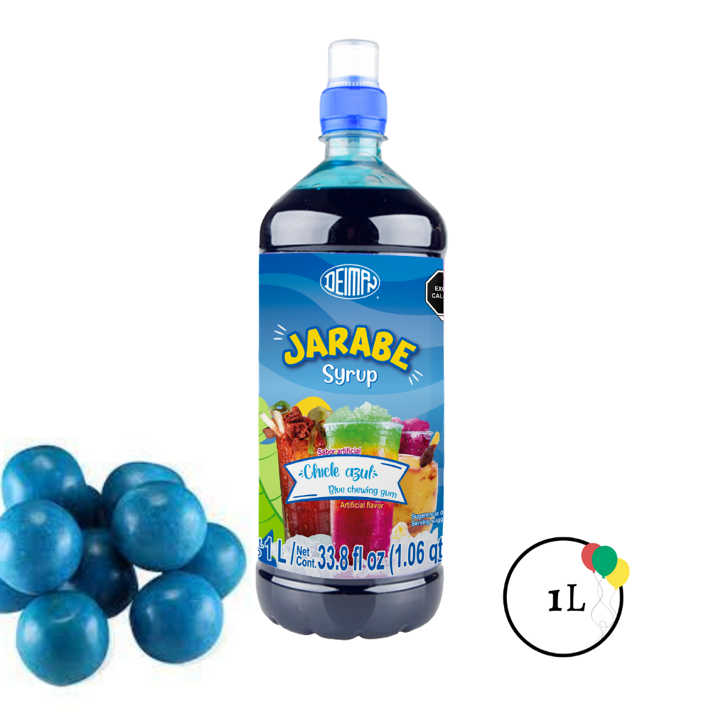 Deiman Jarabe/Syrup Chicle Azul - Valentina's Party World - Dulceria ...