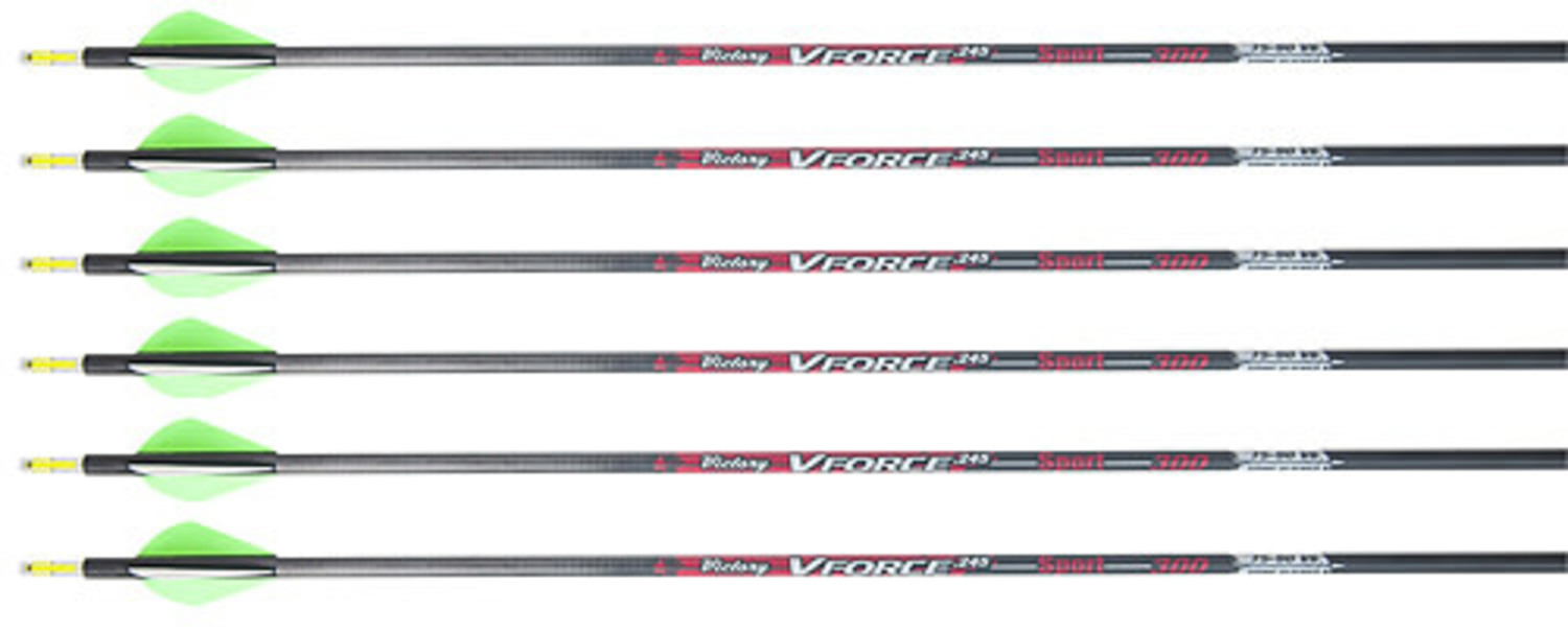 Victory V Force Sport 350 Fletched Arrows Each - Outdoor Essentials