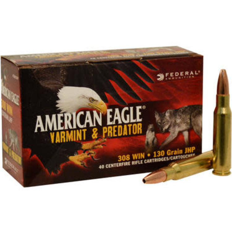 Federal 308 Win 130 Grain Jacket Hollow Point 40 Rounds - Outdoor ...