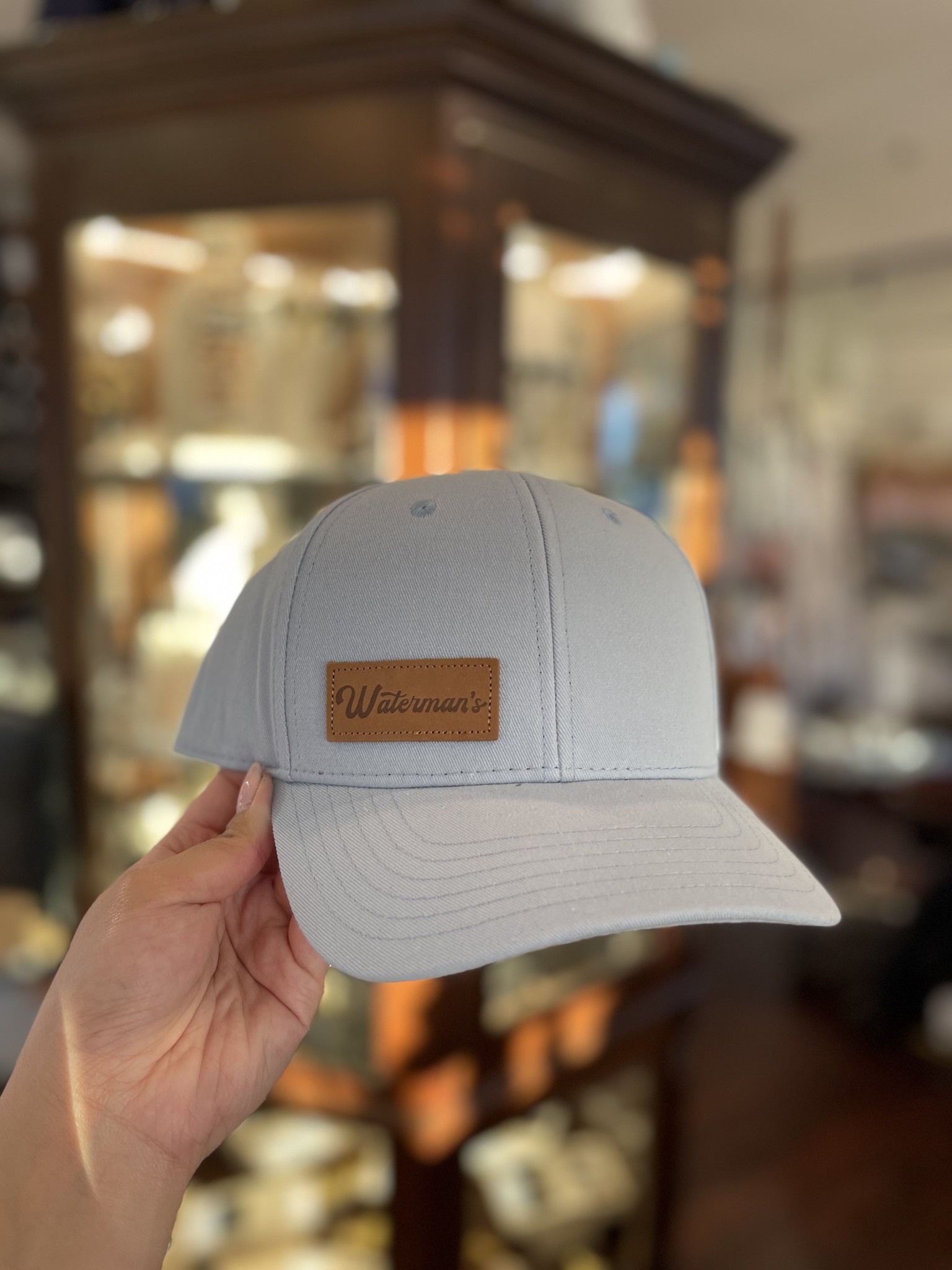 Waterman's Leather Cursive Patch Hat - The Beach Nut