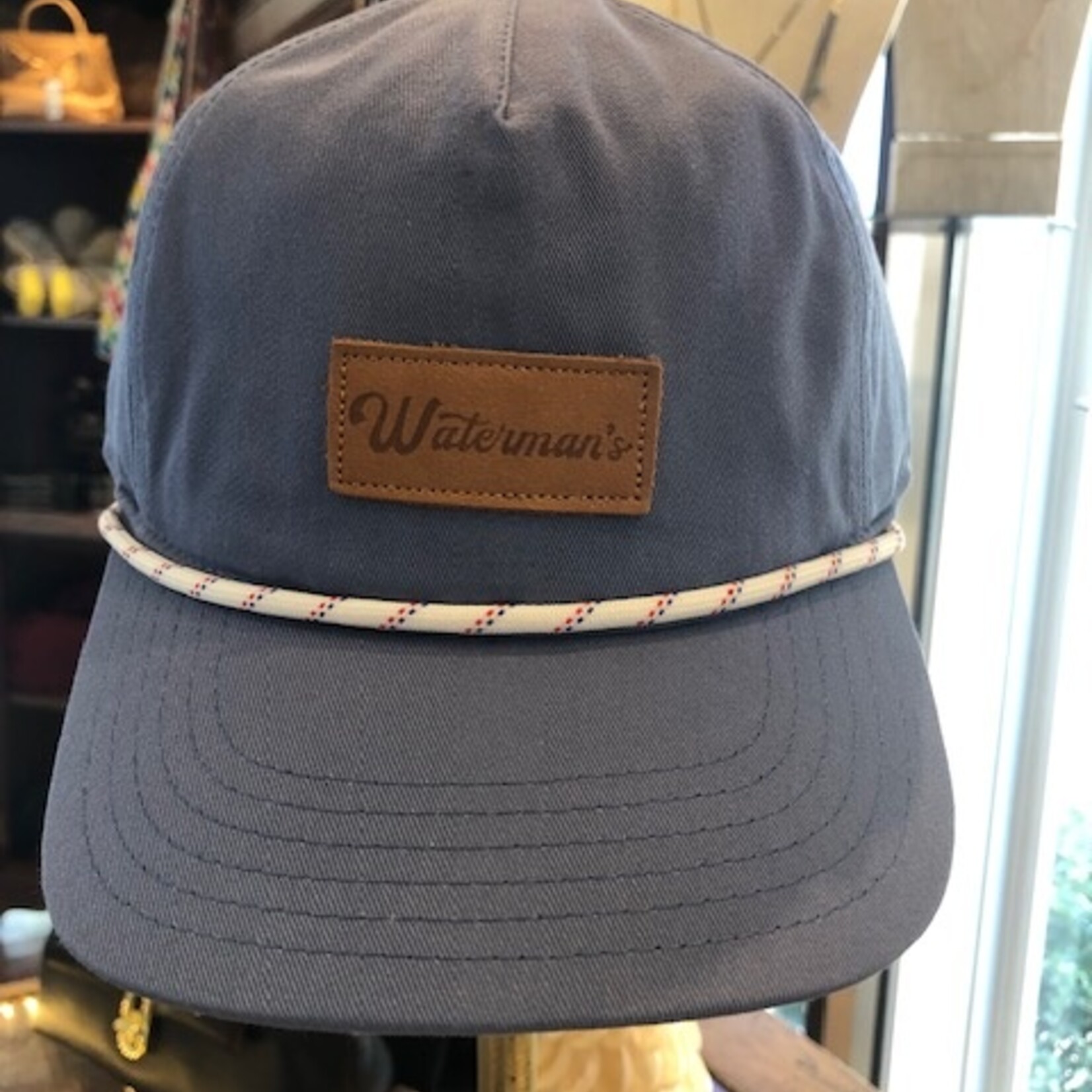 Waterman's Leather Patch Adjustable Hat With Rope - The Beach Nut