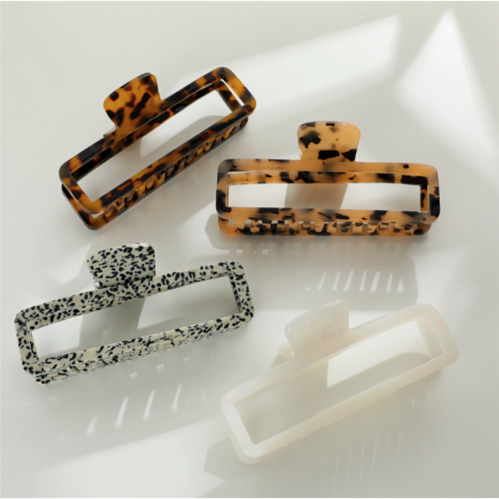 Sienna Classic Large Hollow Rectangle Claw Clip - The Beach Nut