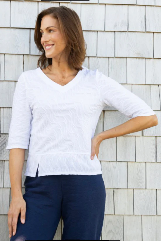 CASCADE COTTON ELBOW SLEEVE TEE 16315 - Lily