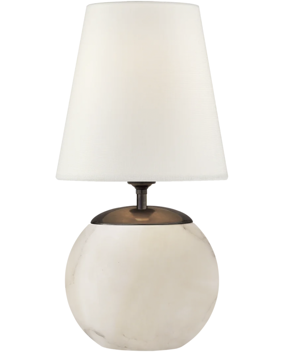 Terri Round Lamp in Alabaster (medium) - Gild & Co.