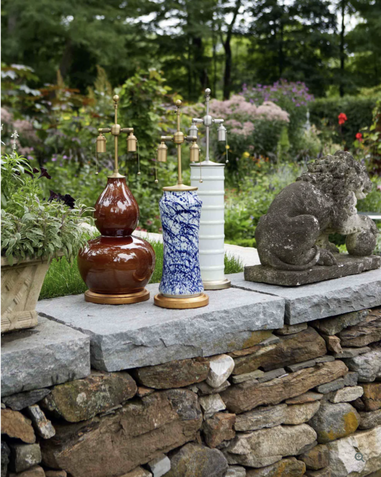 Bunny Williams Cinnamon Lamp w shade - Gild & Co.