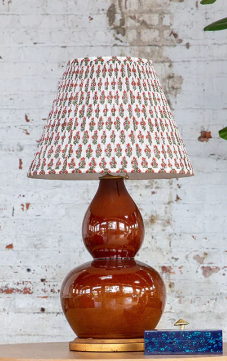 Bunny Williams Cinnamon Lamp w shade - Gild & Co.