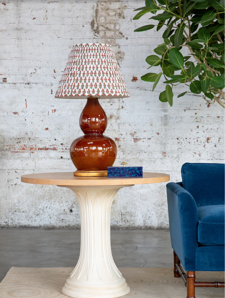 Bunny Williams Cinnamon Lamp w shade - Gild & Co.