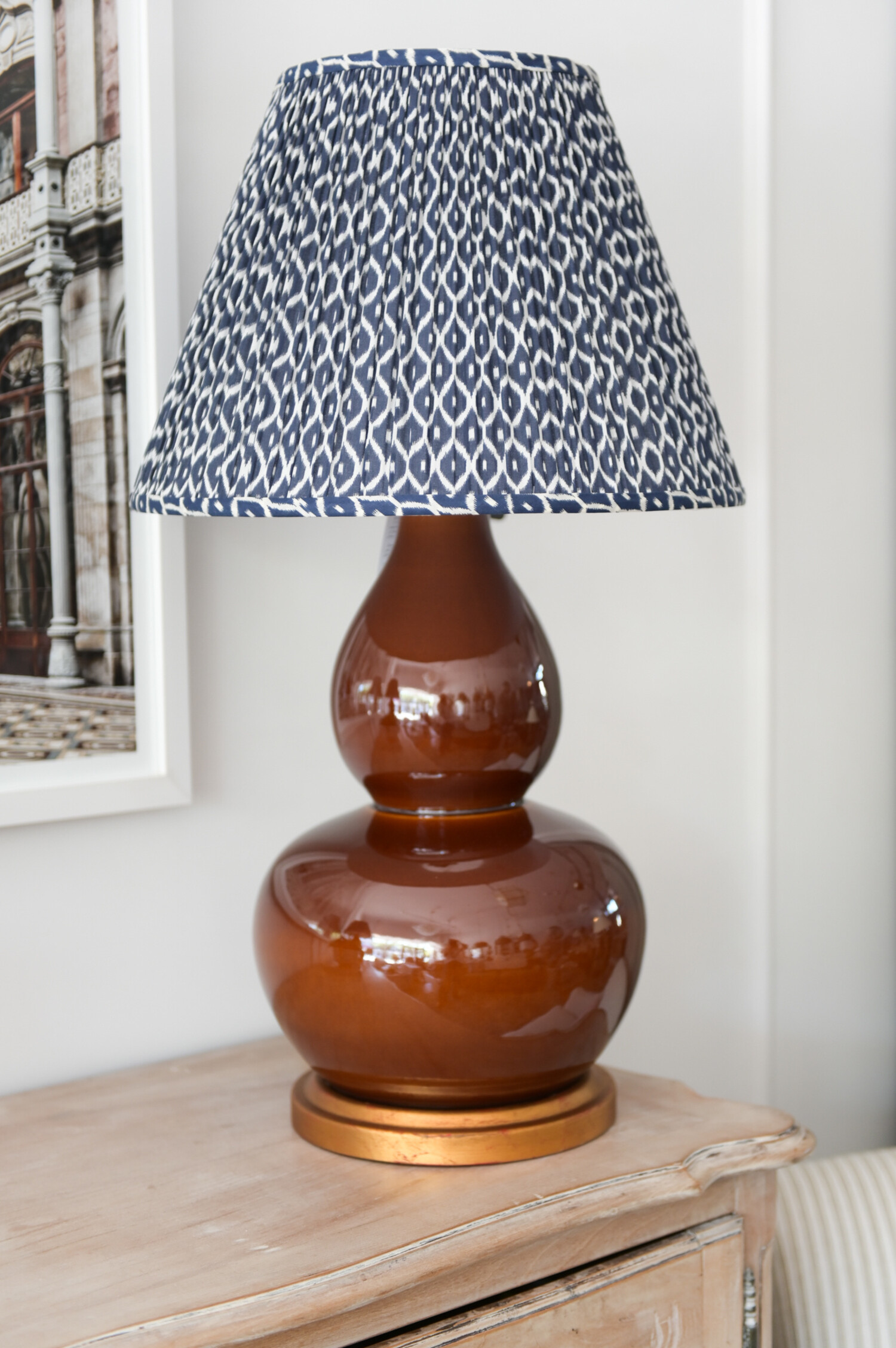 Bunny Williams Cinnamon Lamp w shade - Gild & Co.