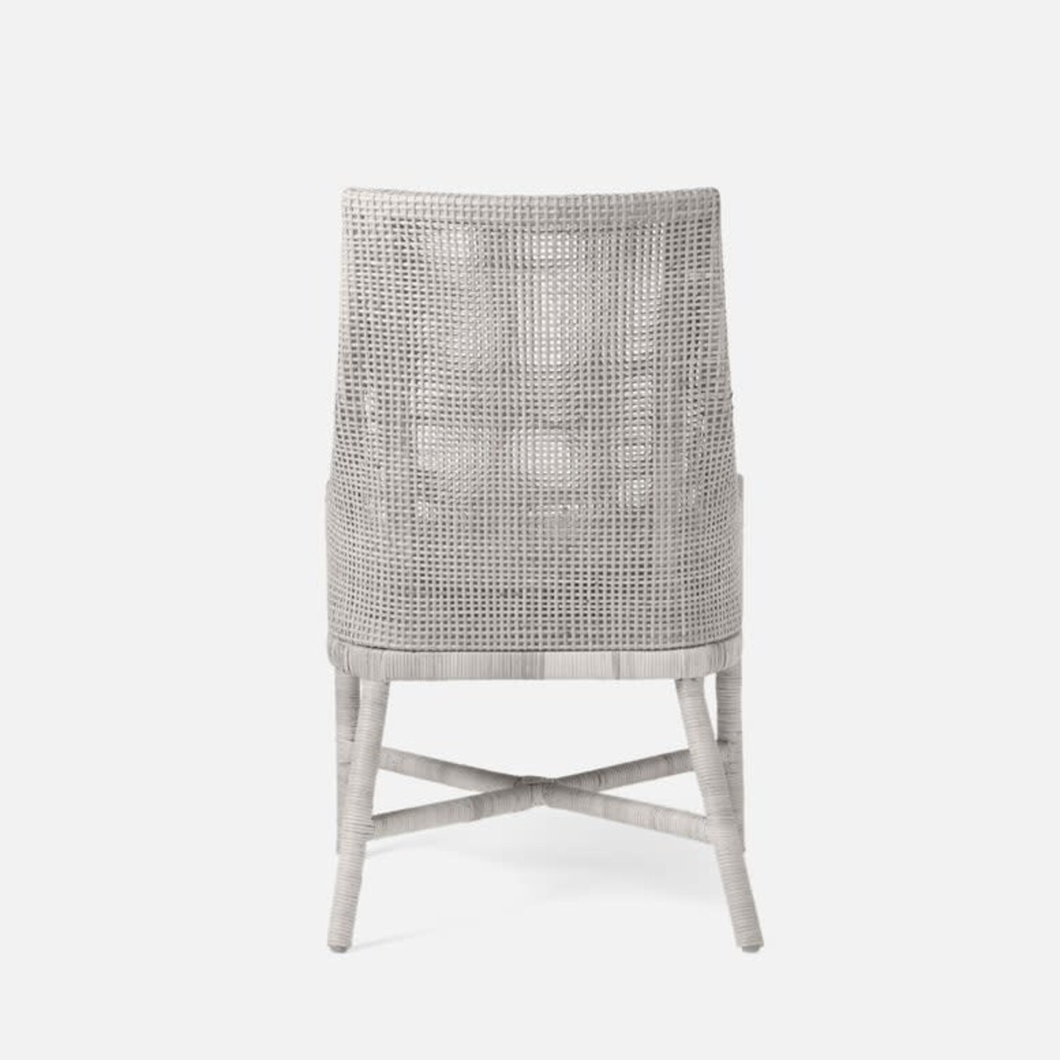 Isla Rattan Dining Seat w white cushion - Gild & Co.