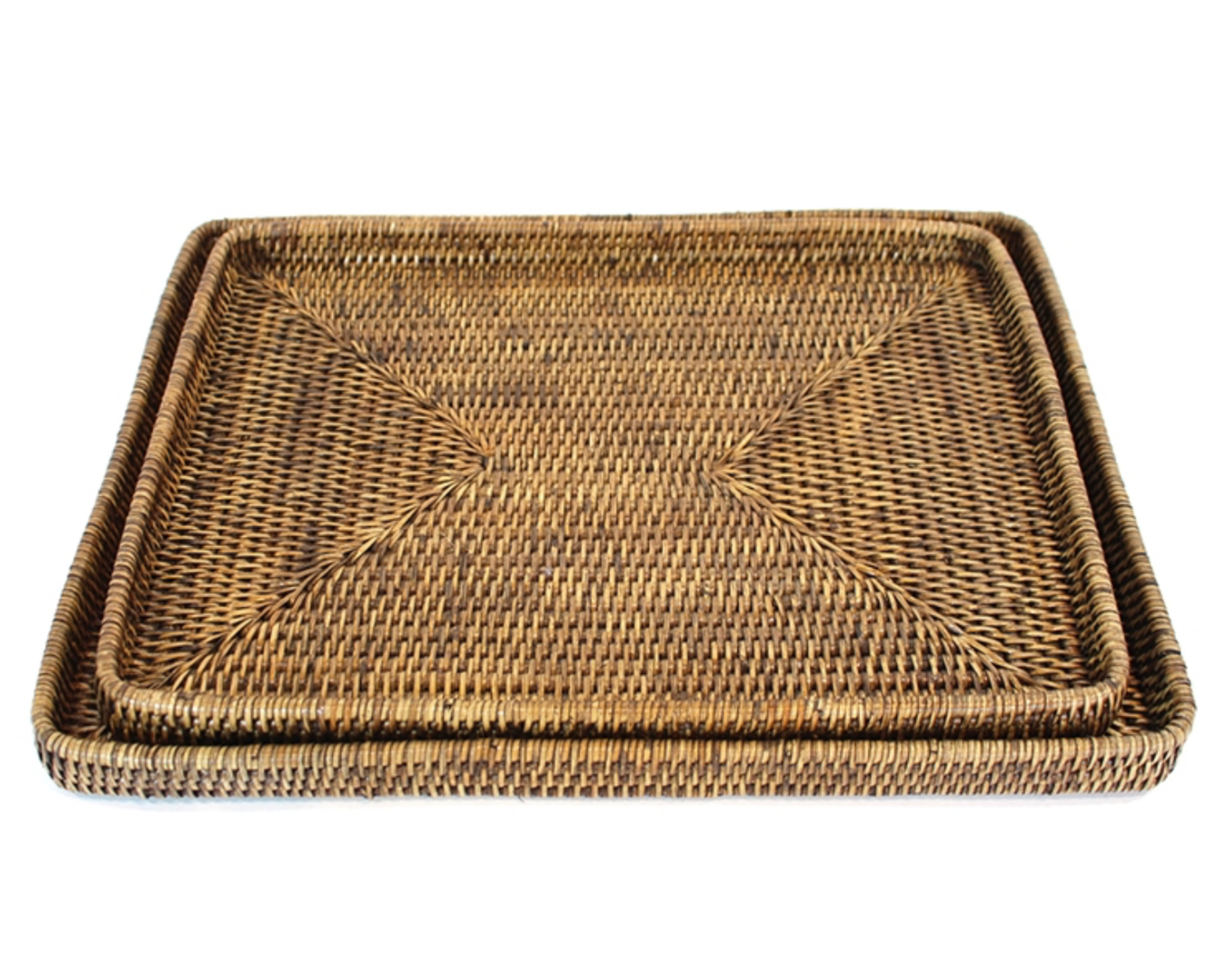 Shallow Rattan Tray - Gild & Co.