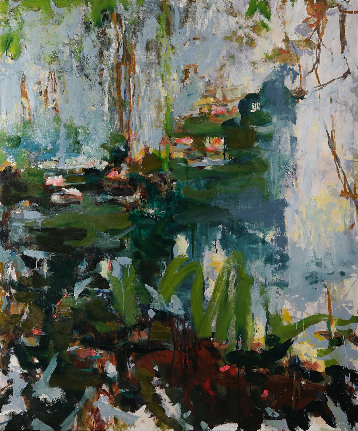 Water Garden, Flames Arise In Darkness by Gabryel Harrison, acrylic ...