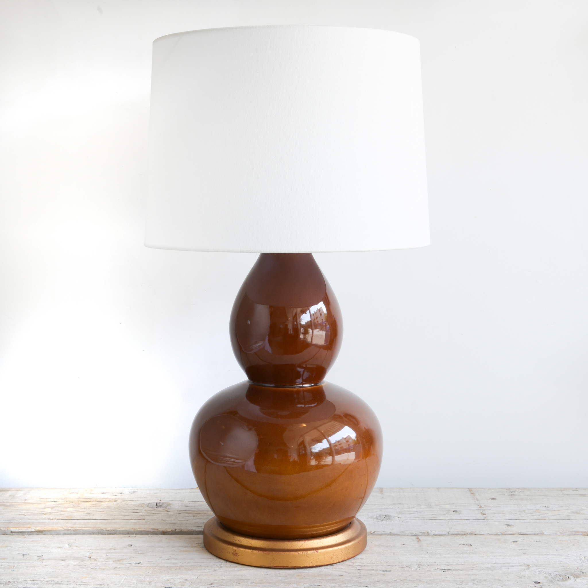 Bunny Williams Cinnamon Lamp w shade - Gild & Co.