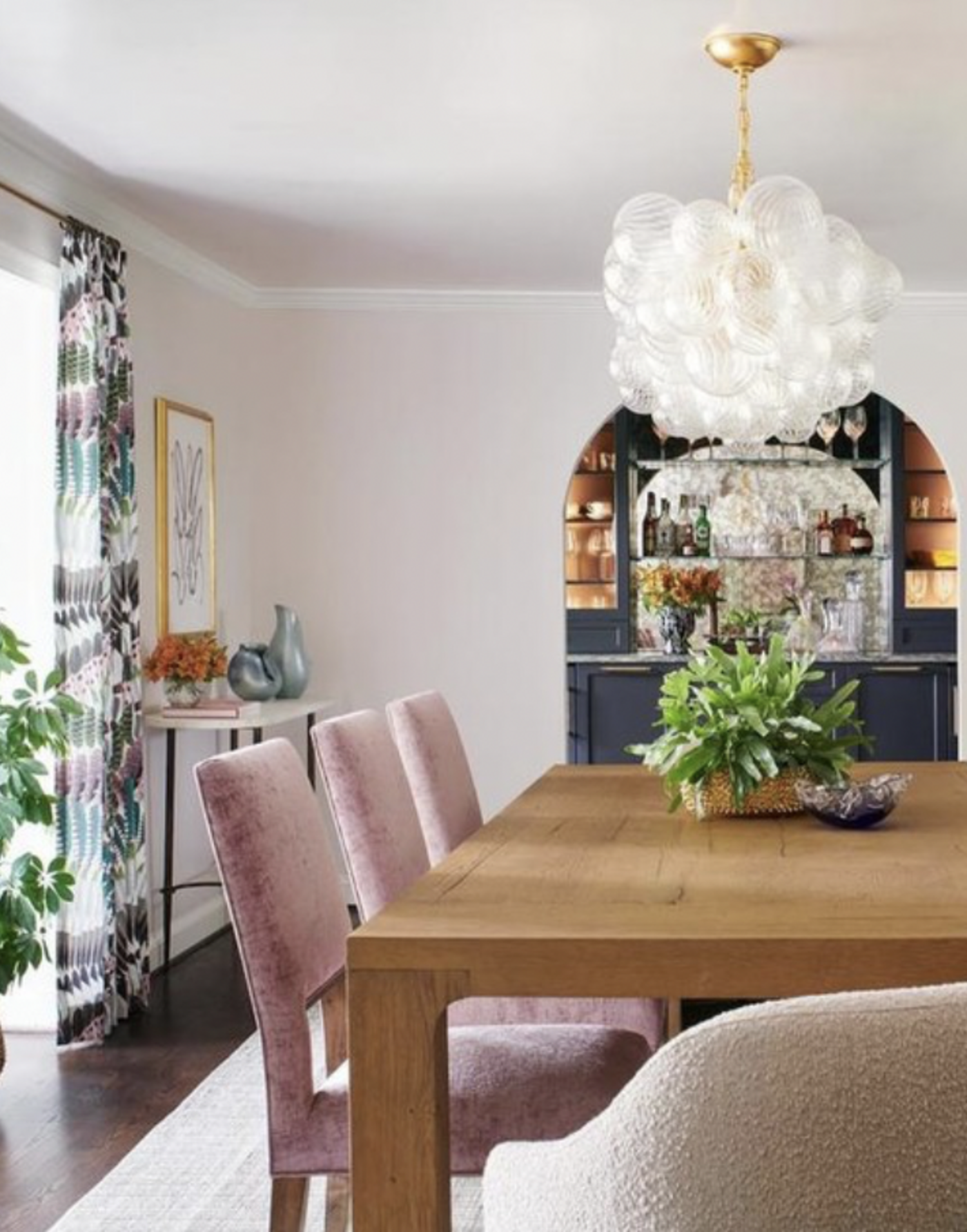 Talia Linear Chandelier Visual Comfort glass orb Vancouver - Gild & Co.