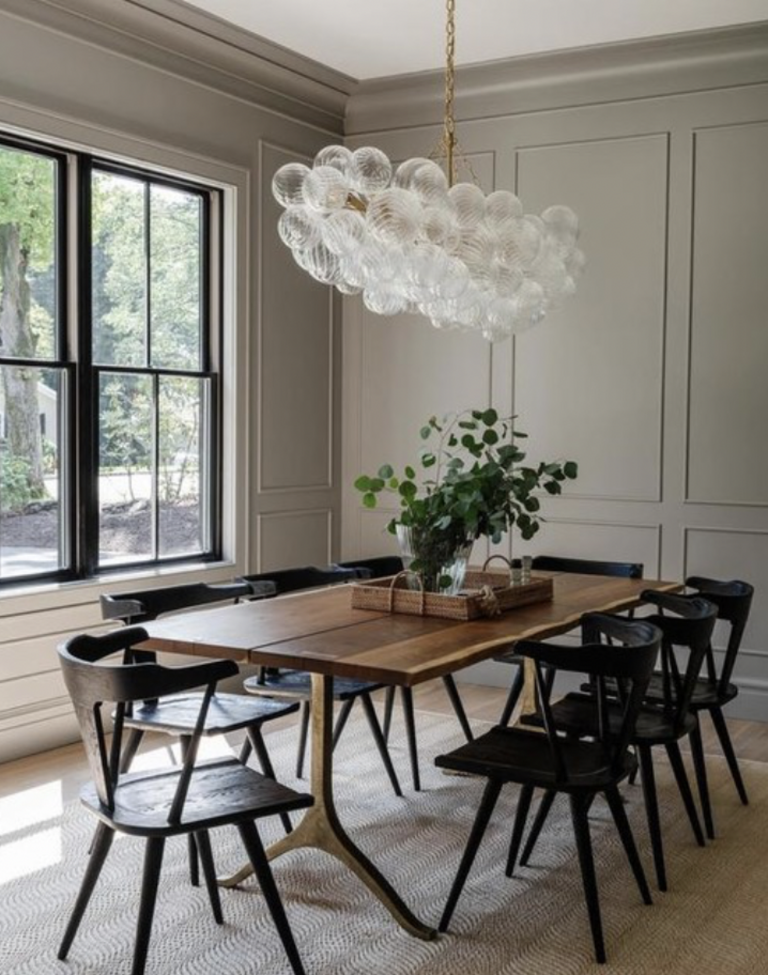 Talia Linear Chandelier Visual Comfort glass orb Vancouver - Gild & Co.
