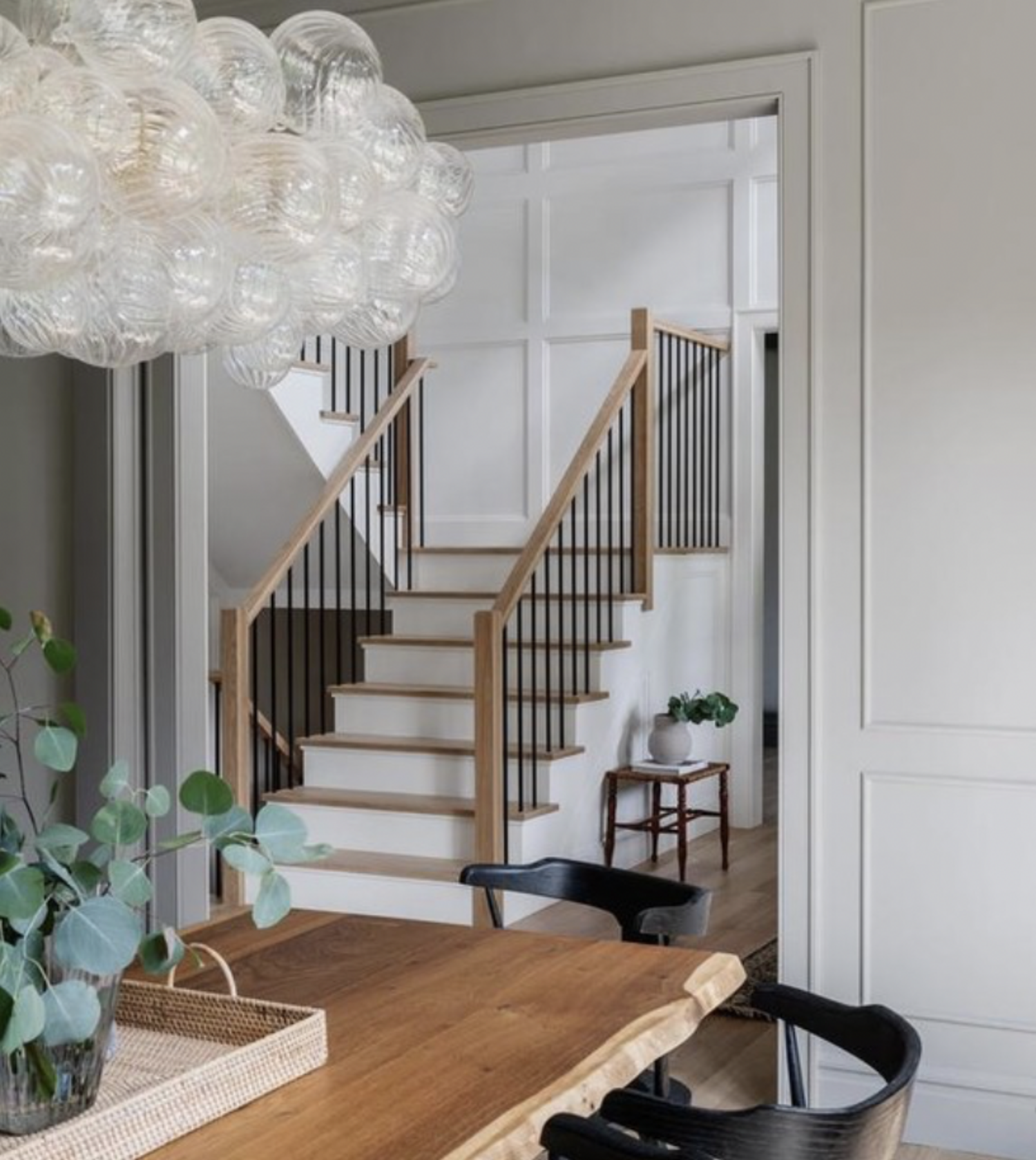 Talia Linear Chandelier Visual Comfort glass orb Vancouver - Gild & Co.
