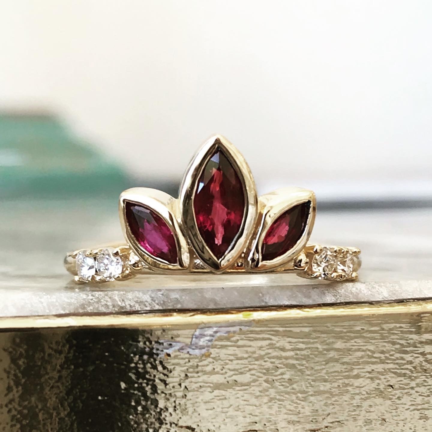 14k "Regal" Ruby Ring with Diamonds - Beyond Measure Jewelers
