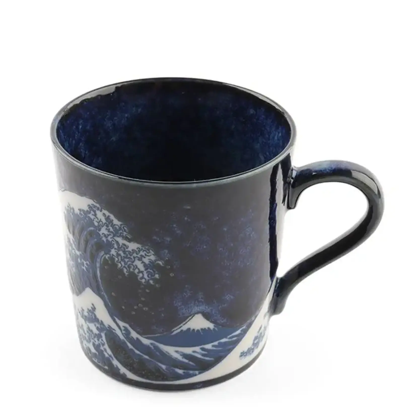 Mug - Hokusai Great Wave (10oz) Namako Blue - J6813 - Matcha Time Gift Shop