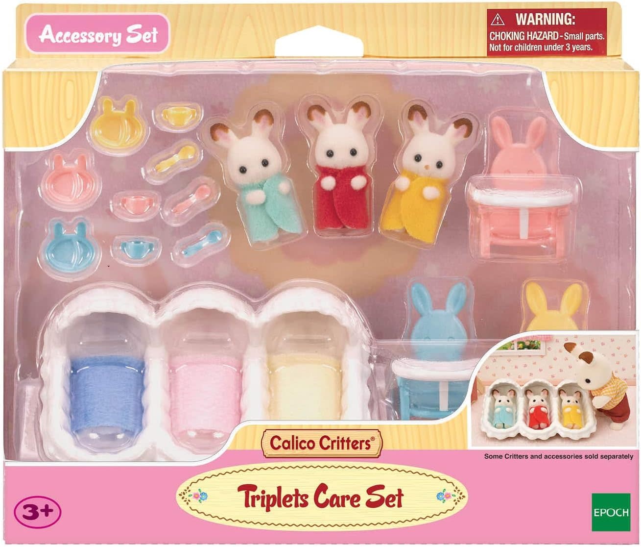 Calico Critters - Triplets Care Set CC1906 - Matcha Time Gift Shop