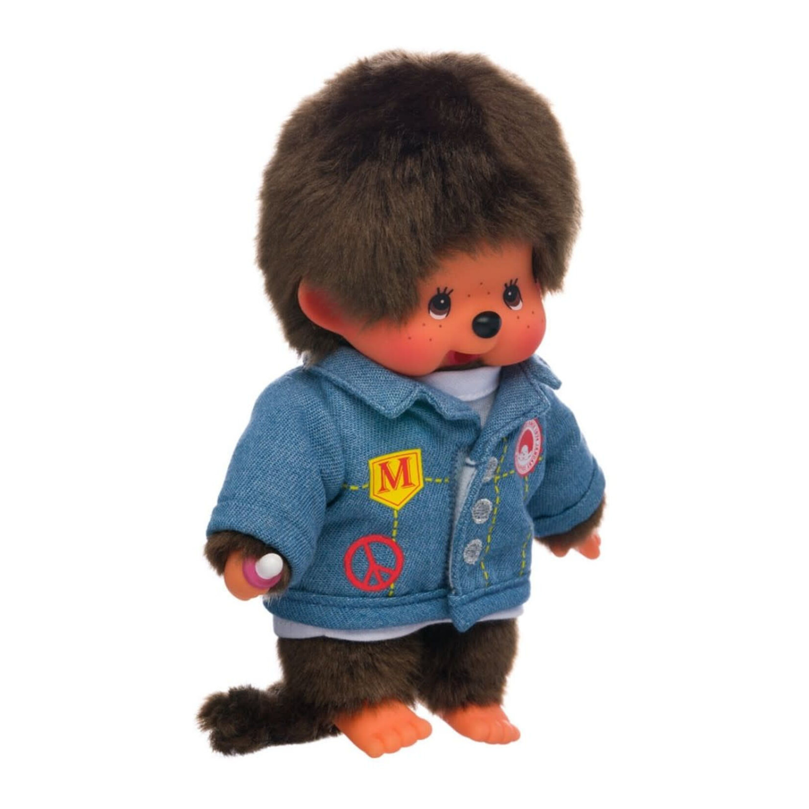 Monchhichi Boy in a DENIM Jacket 8" Plush - Matcha Time Gift Shop