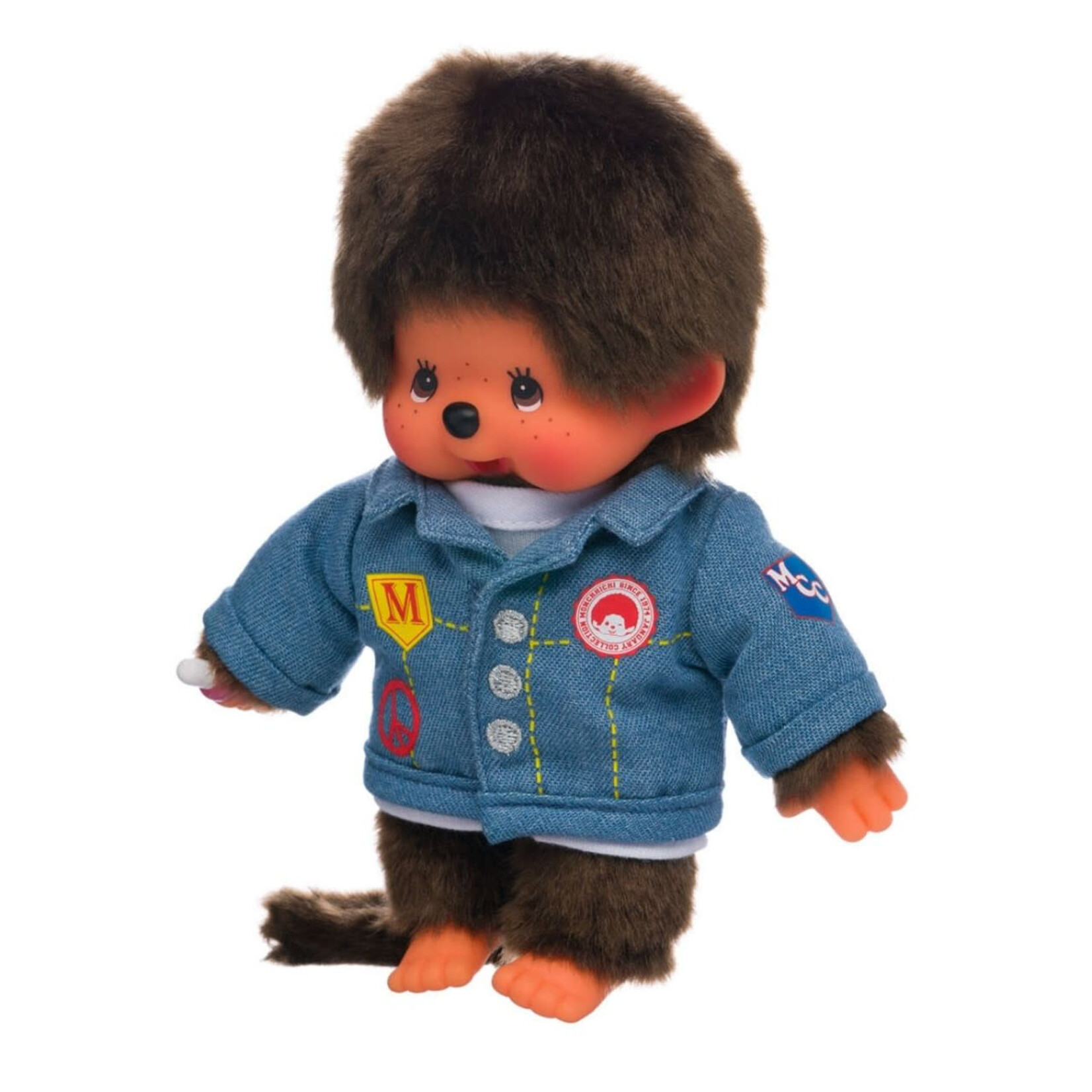 Monchhichi Boy in a DENIM Jacket 8" Plush - Matcha Time Gift Shop