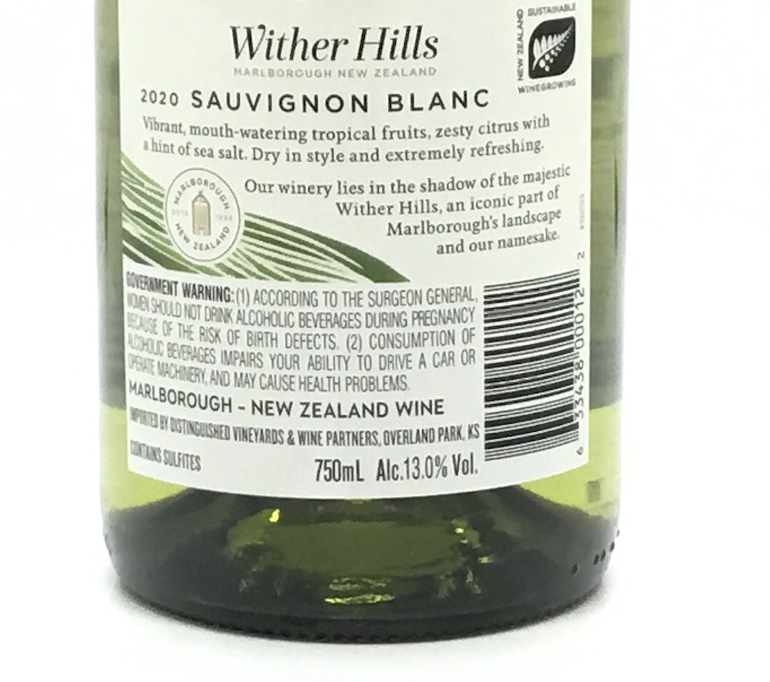 Wither Hills Sauvignon Blanc '20 New Zealand - Cocovino LA