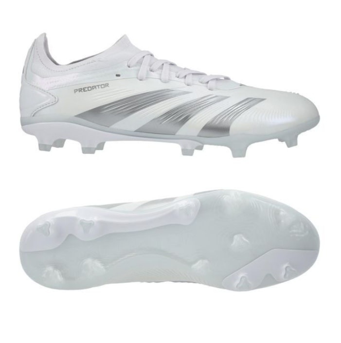 adidas adidas Predator 24 PRO FG -Cloud White/Silver Metallic - Soccerium