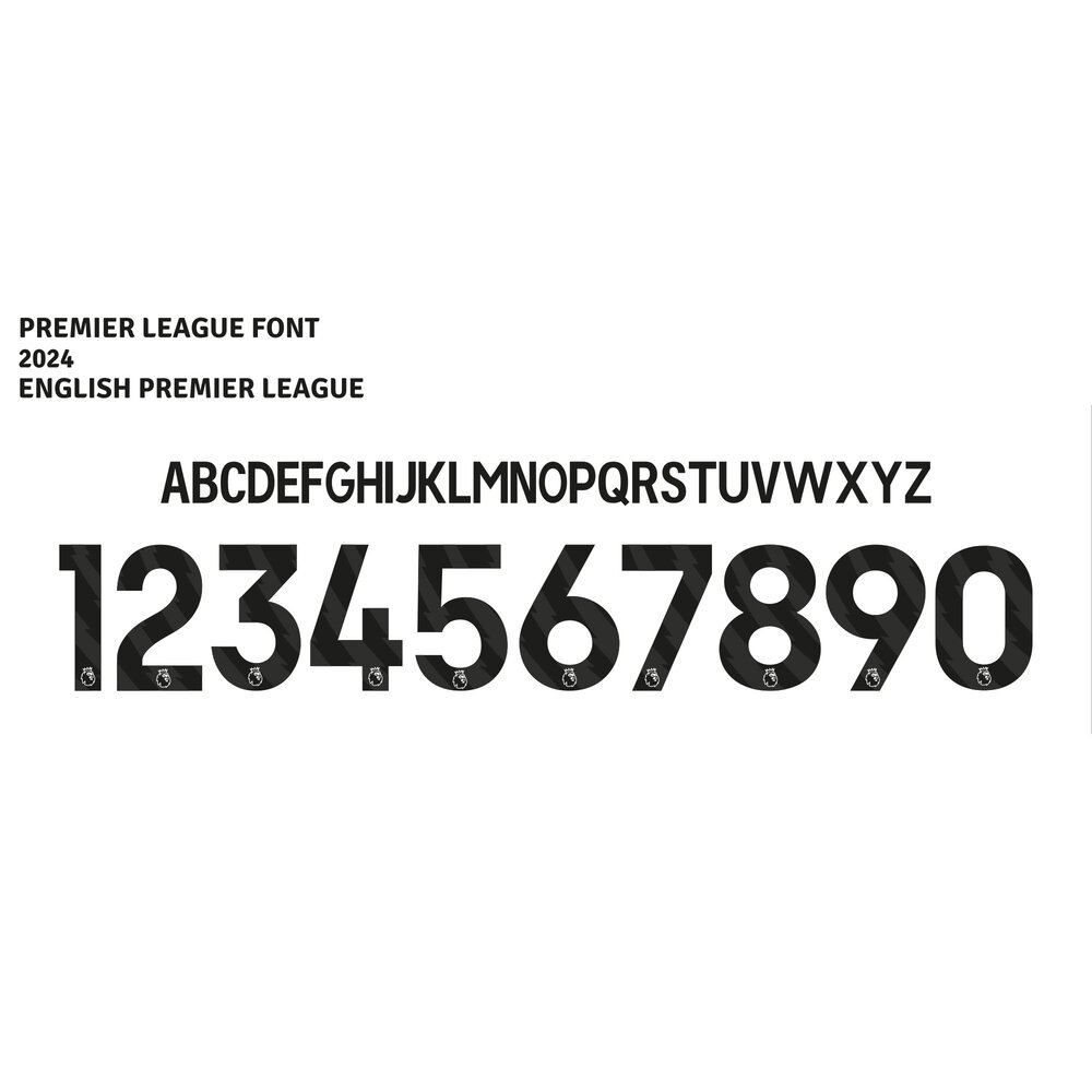 2023 / 2025 English Premier League Custom Nameset - BLACK - Soccerium