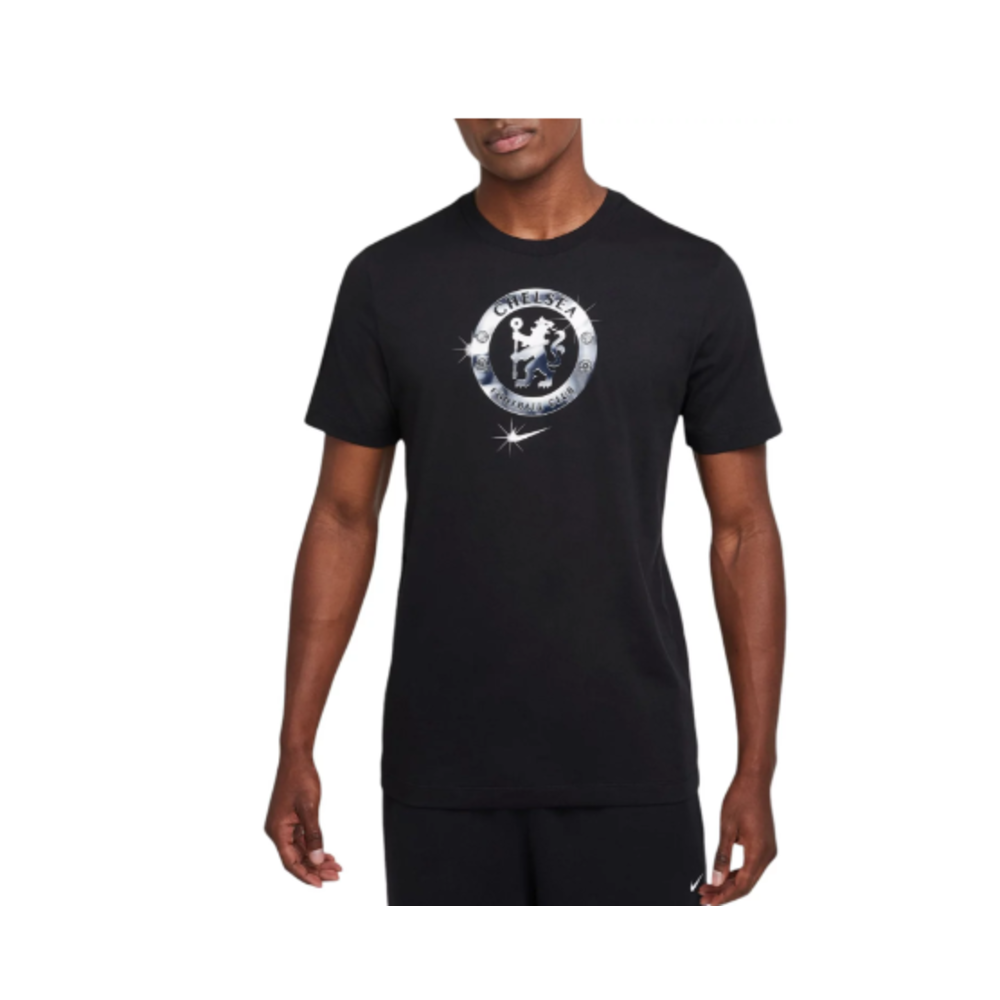 Nike Nike Chelsea FC 2024 - 25 Crest Foil Fan Shirt - Black - Soccerium