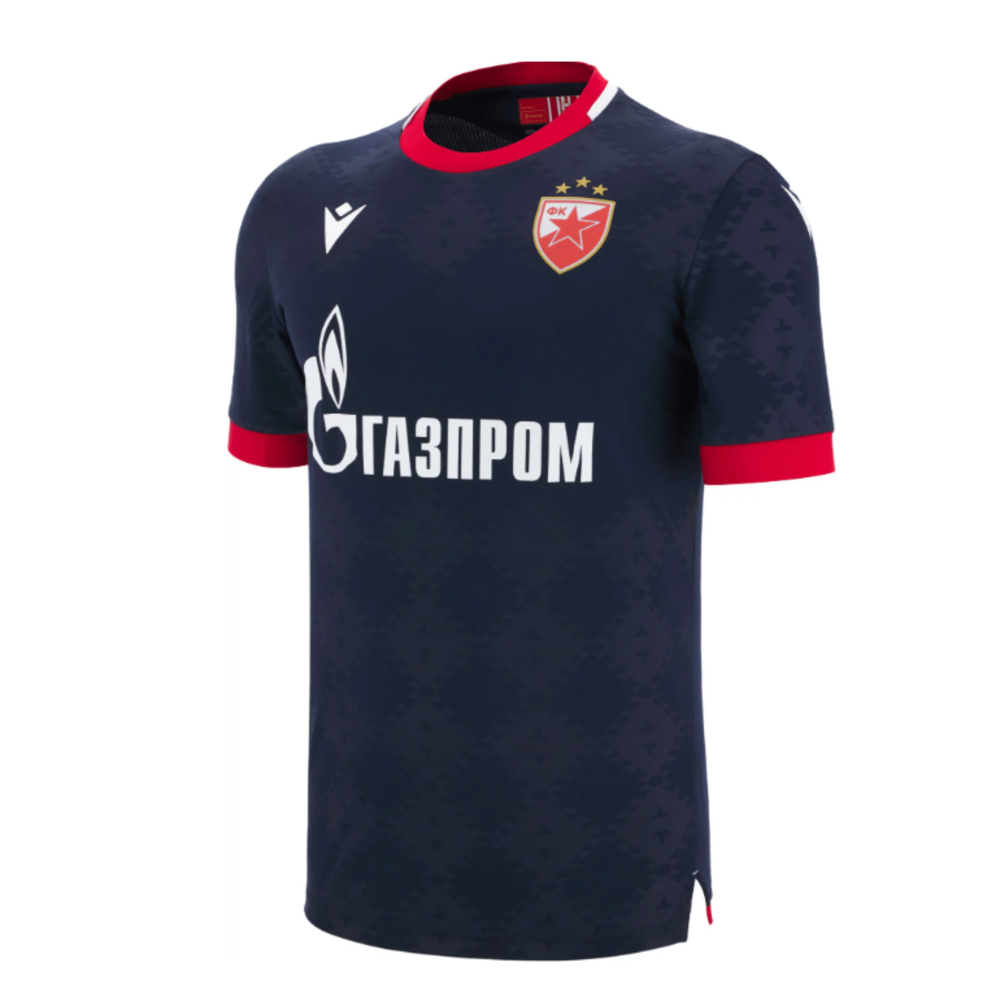 Macron Macron Red Star Belgrade 2025 - 26 Authentic Away Jersey - Navy ...
