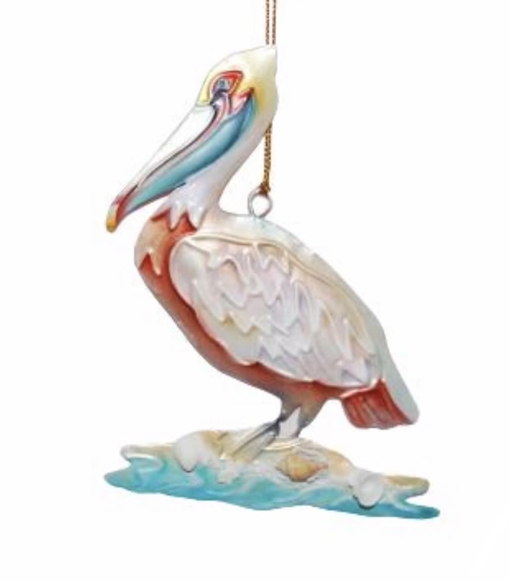 Pelican Shell Ornament - Breazy Beach