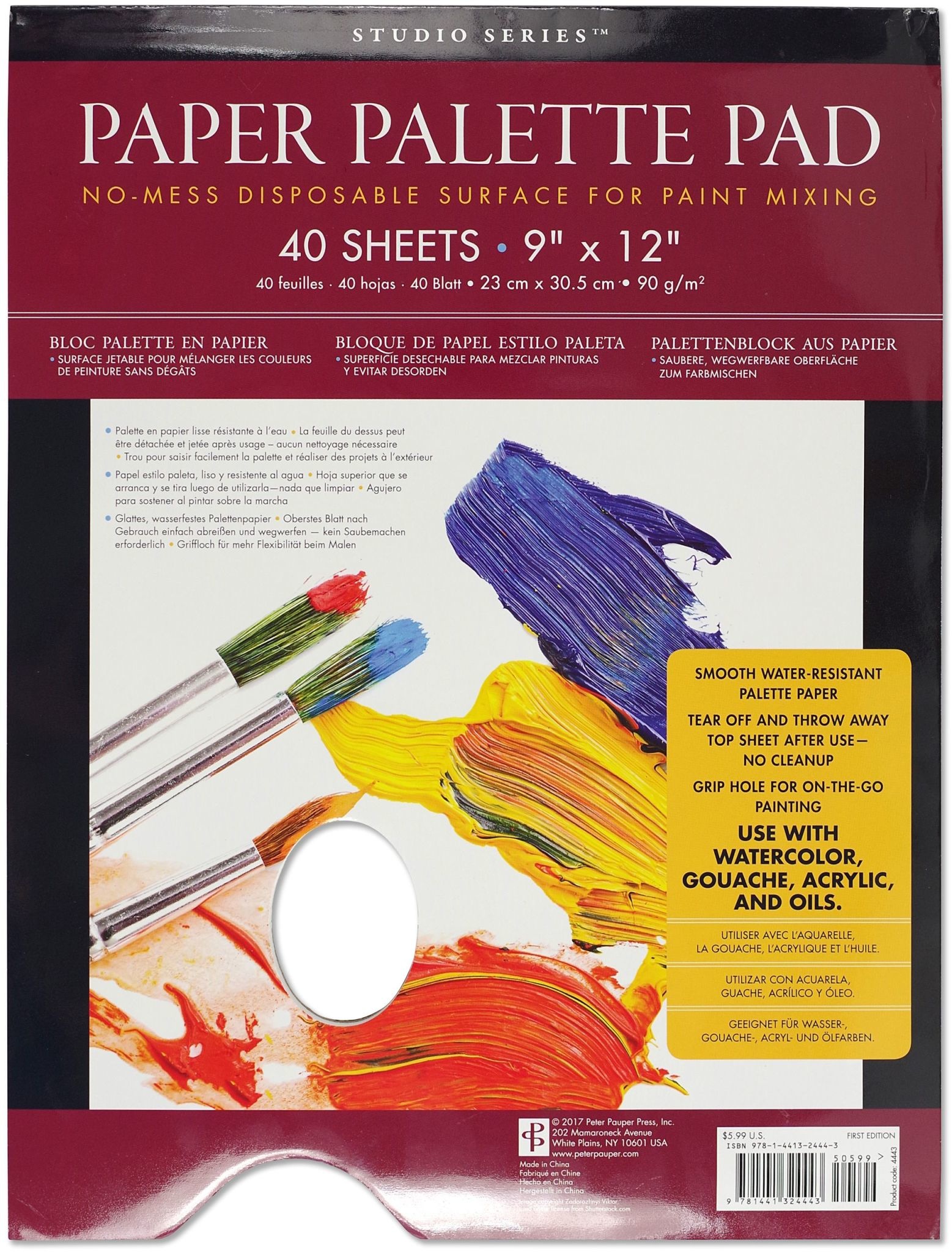 Studio Series Paper Palette Pad 40 sheets - Breazy Beach
