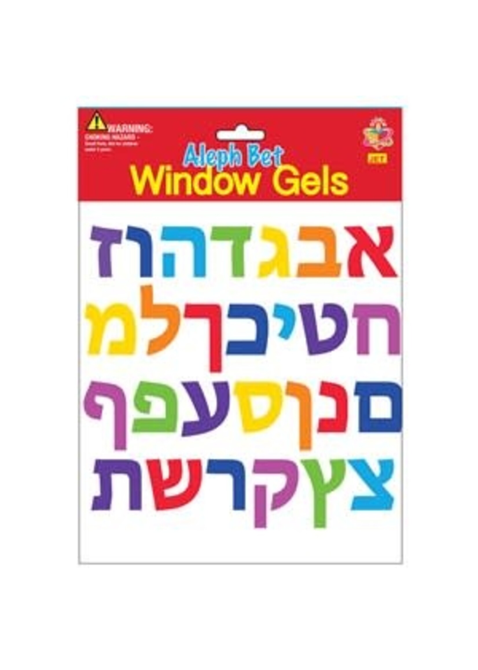 ALEPH BET WINDOW GELS STICKERS - Aspaclaria Judaica