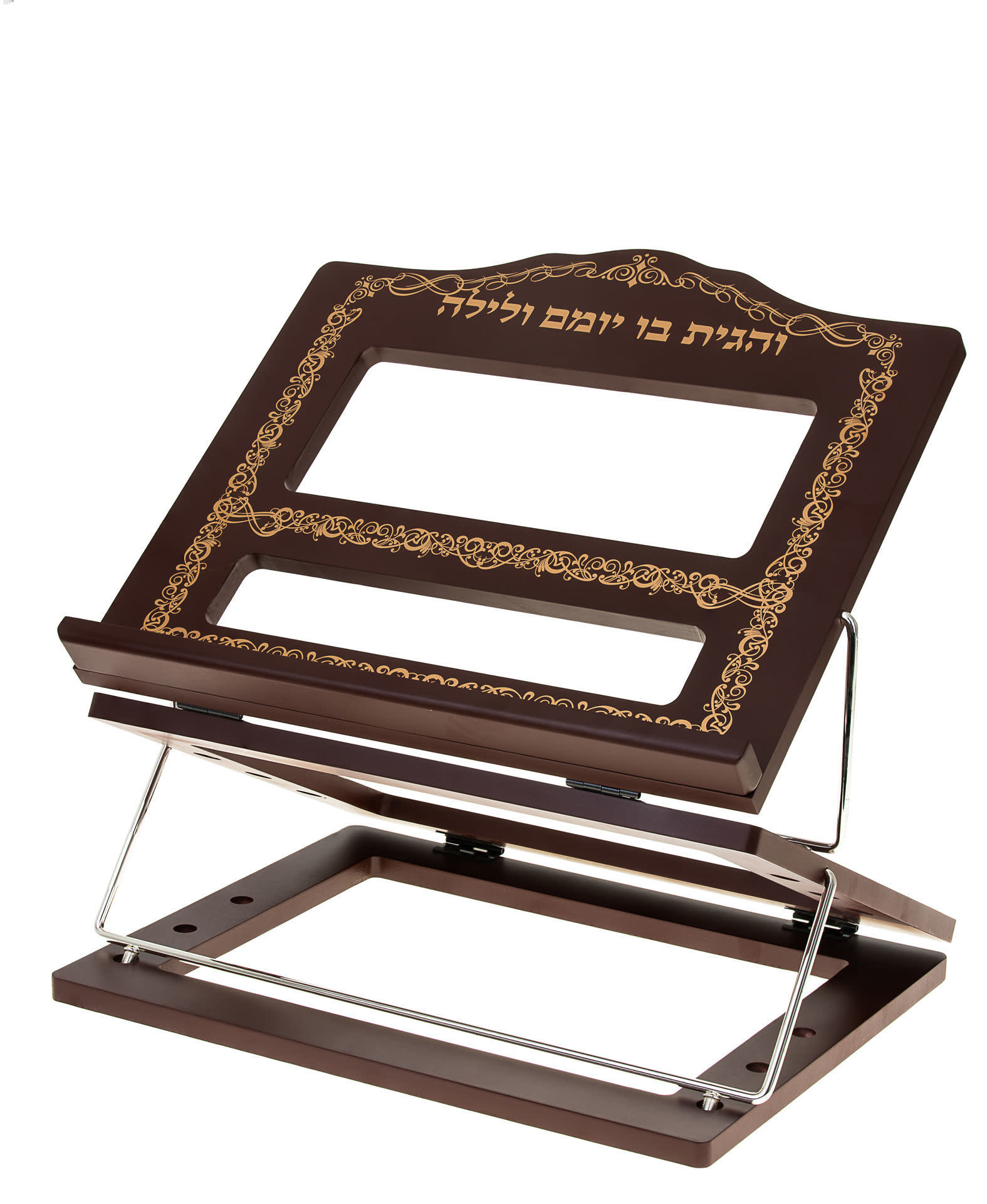 SHTENDER EXTENDABLE WOOD & GOLD PAINTED BORDER - Aspaclaria Judaica
