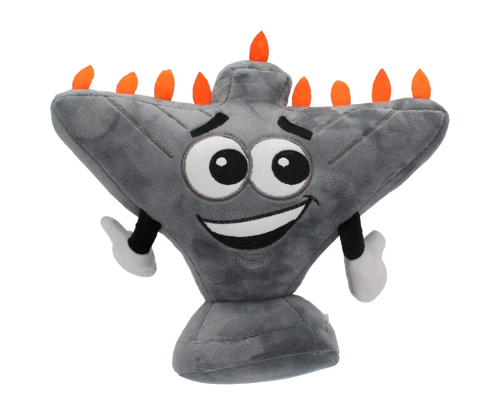 CHANUKAH MENORAH PLUSHY - SILVER OR GOLD - Aspaclaria Judaica