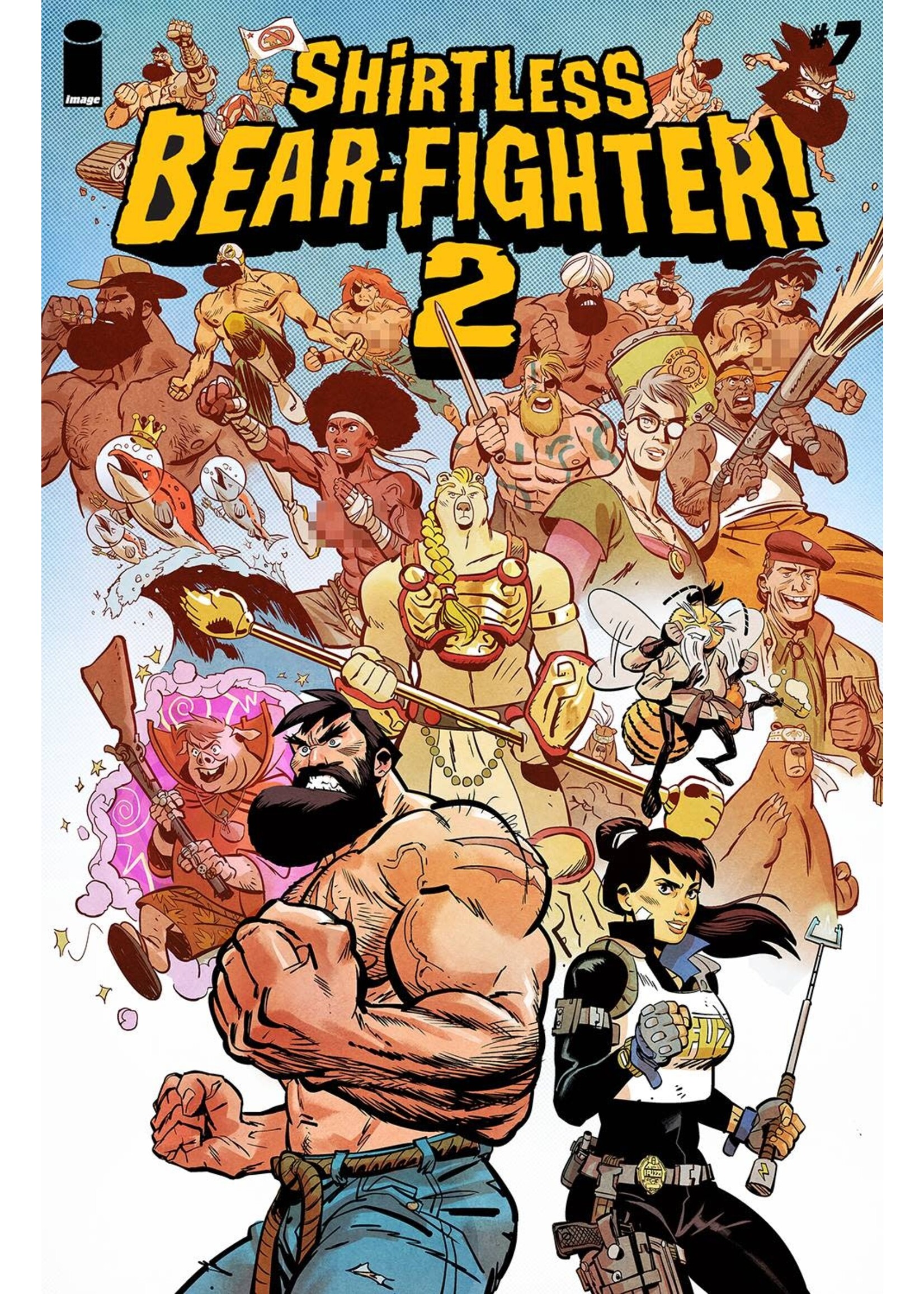 IMAGE COMICS SHIRTLESS BEAR-FIGHTER 2 complete 7 issue series - Rolling ...