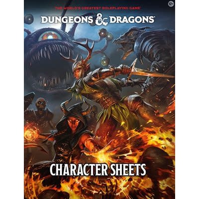 WIZARDS OF THE COAST DUNGEONS & DRAGONS CHARACTER SHEETS (2024 ...