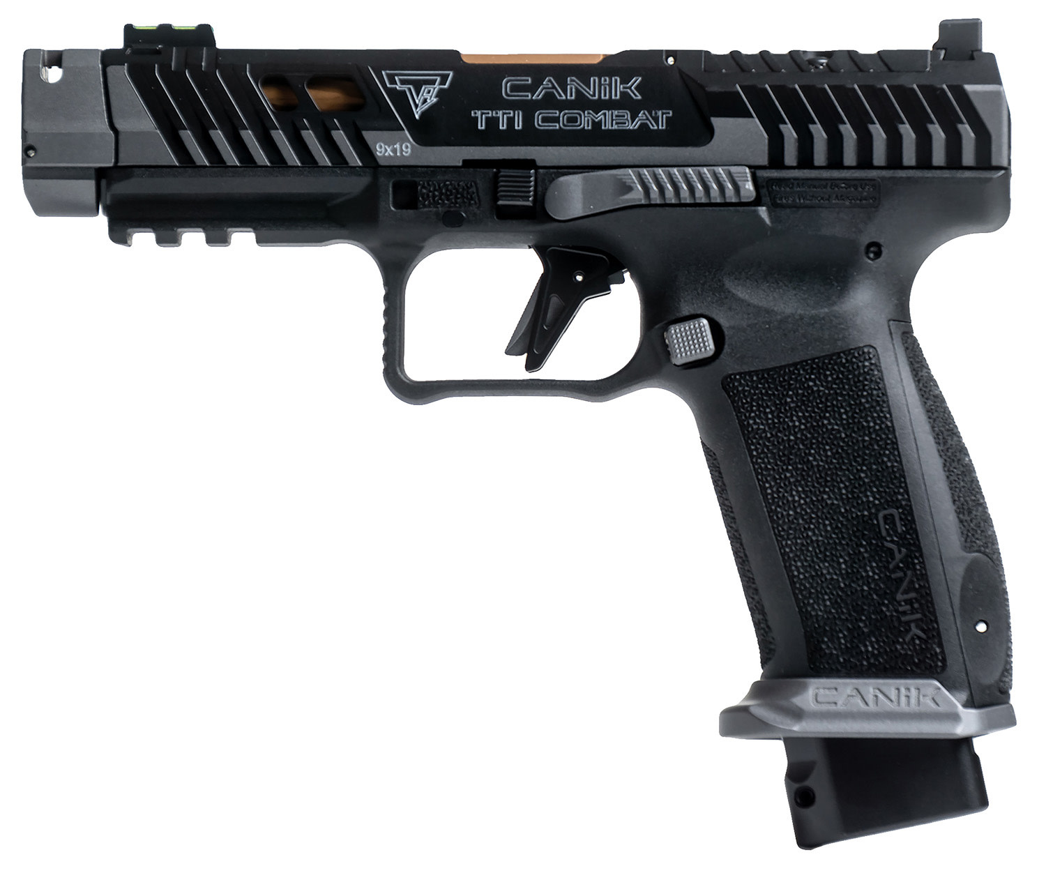 Canik TTI Combat 9mm Luger 18+1 4.60" Bronze PVD Ported Spiral Barrel ...