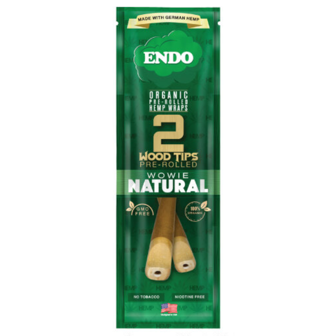 ENDO Pre-Rolled Hemp Wraps w/ Wood Tips - www.eDankest.com