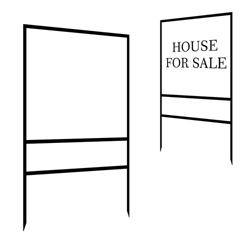 24" x 24" Black Sign Frame - NVA Signs and Striping