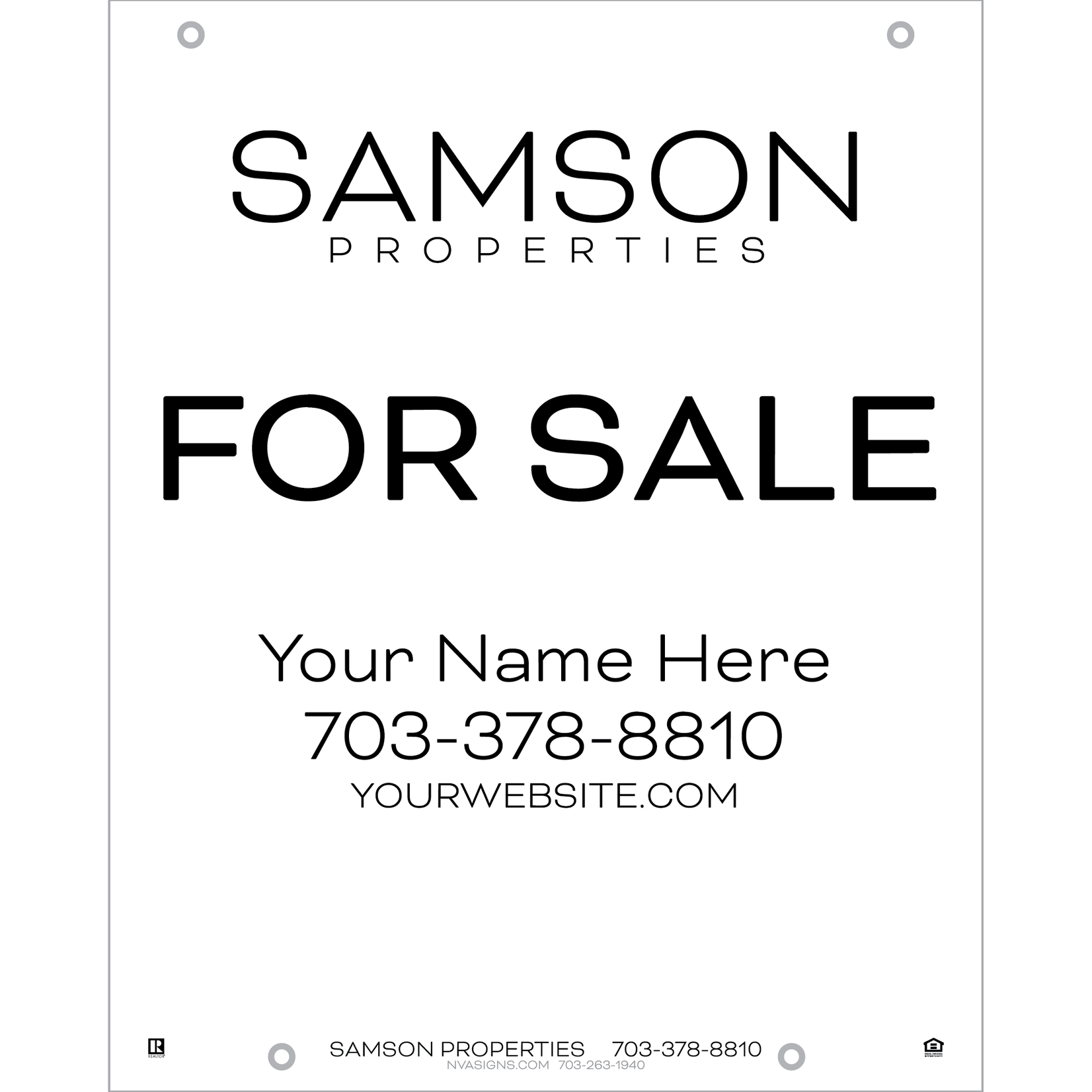 24 X 30 Economy Listing Sign NVA Signs And Striping