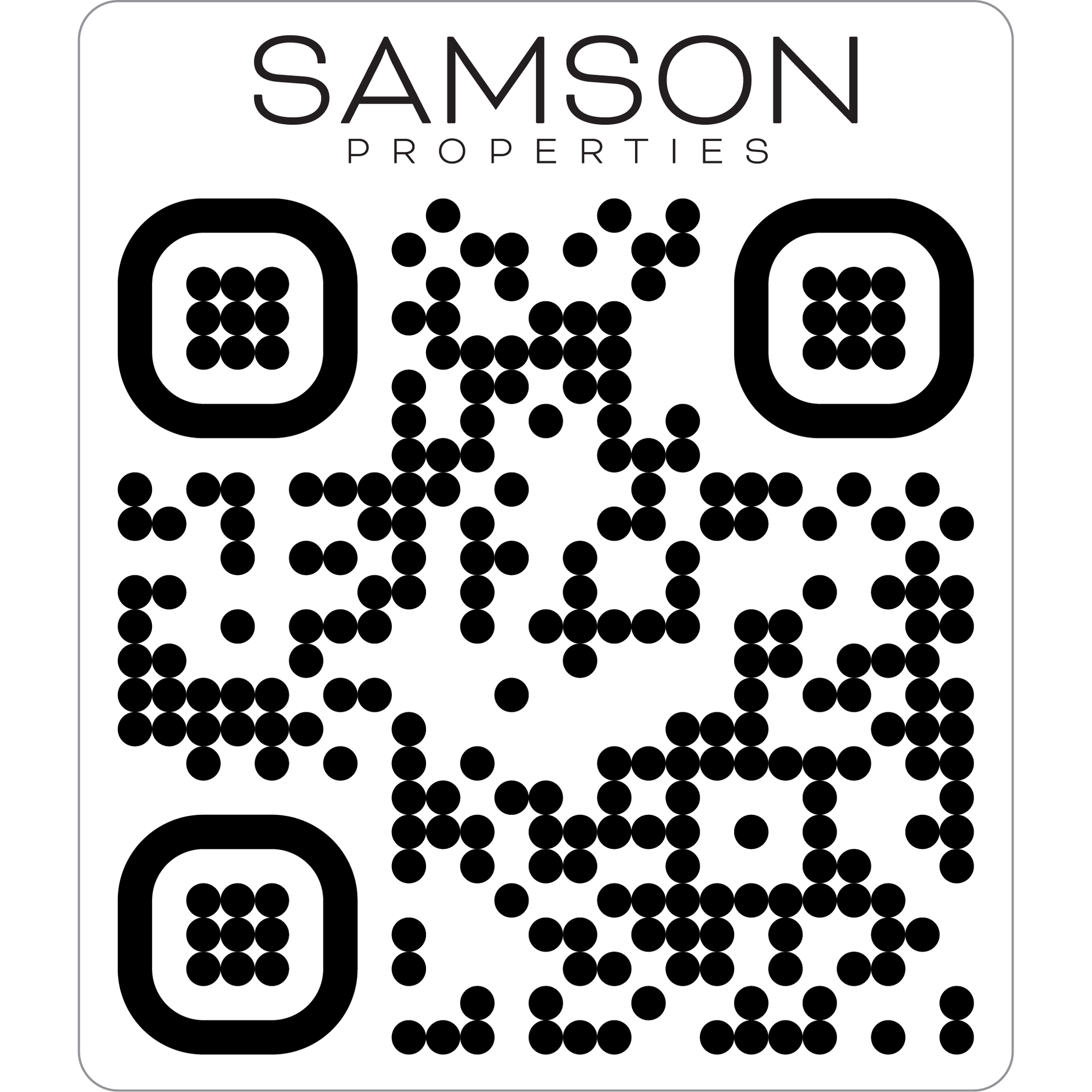 QR Code Decal - Custom Samson Properties Web Store - Signs, Frames ...