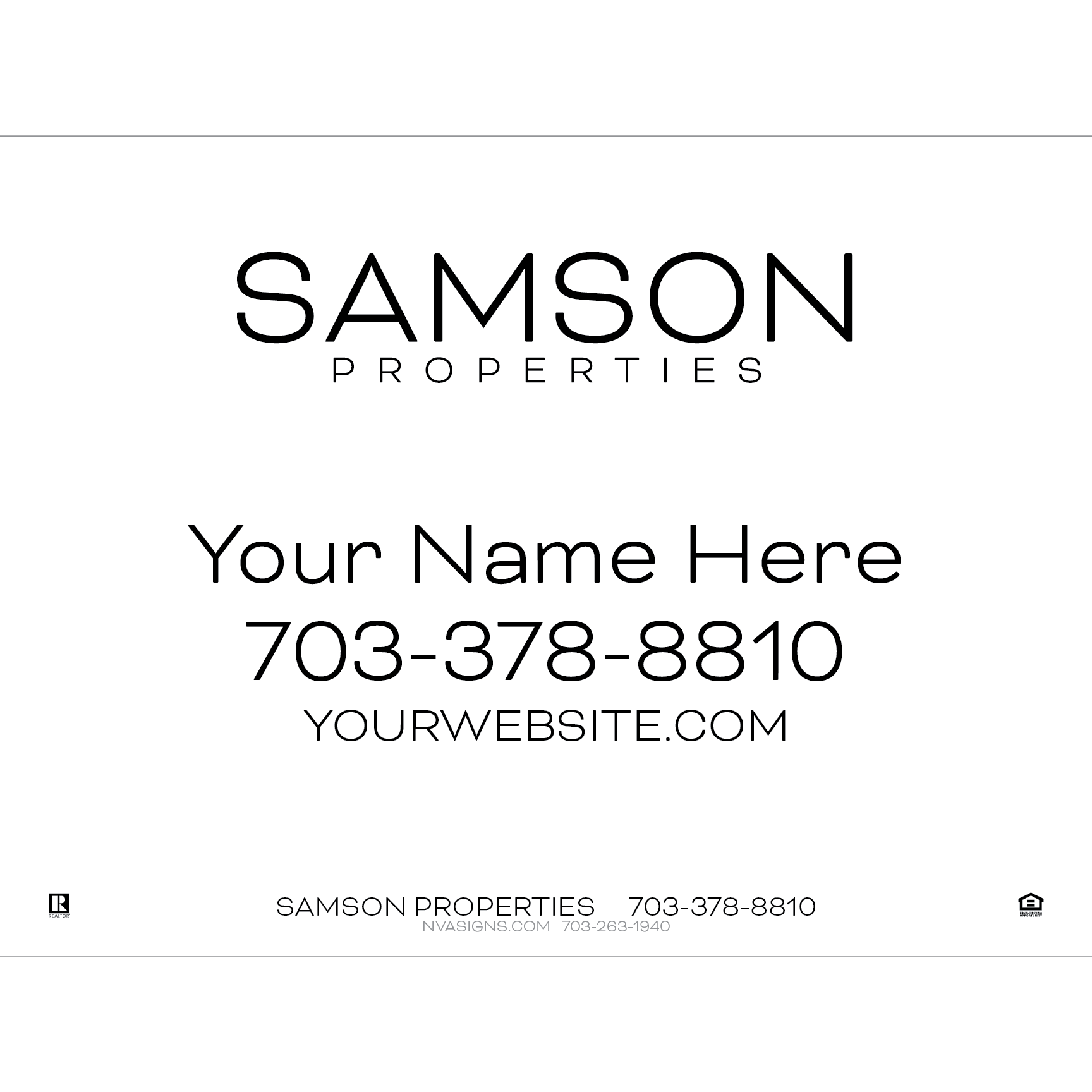 18" x 24" Design 11 - Custom Samson Properties Web Store - Signs ...