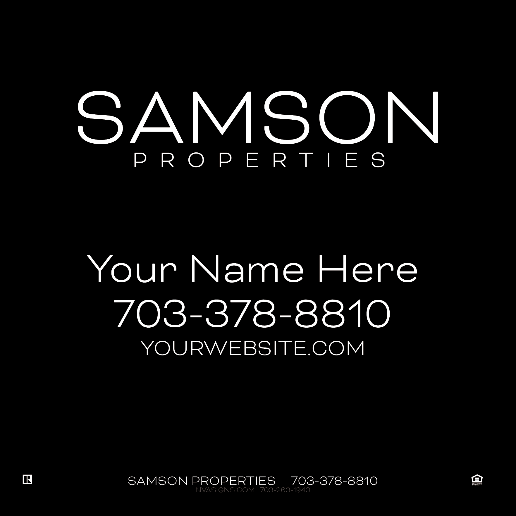 Samson Properties 24" x 24" Listing Sign - Design 12 - Custom Samson ...