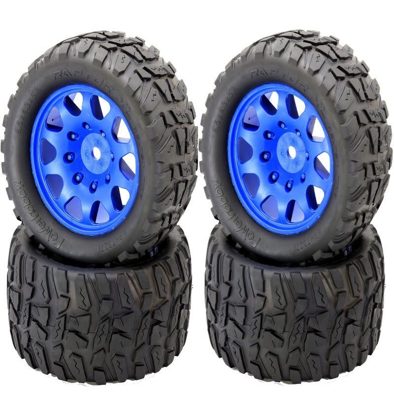 Powerhobby Raptor XL Belted Tires / Viper Wheels (4) Traxxas X-Maxx 6s ...
