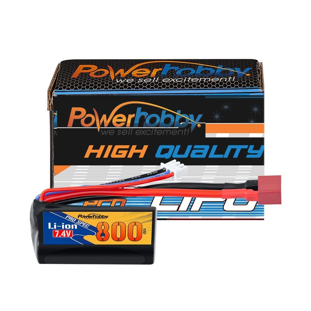 Power Hobby Powerhobby Li-ion 7.4V 800mAh Battery w Deans Plug - AZRC ...
